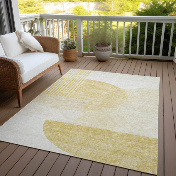 Langley Street Tapis intérieur / extérieur Melania avec envers antidérapant - Wayfair Canada